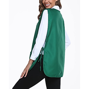 Xeoxarel Unisex Cobbler Apron with 3 Pockets Vest, Universal Apron for Women or Men Wine Red