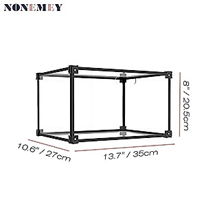 NONEMEY Clear Acrylic Shoe Storage Box Stackable Shoe Organizer, Foldable Storage Containers with Magnetic, Lids Side Open Display Case Organizer for Sneaker, Fully Transparent Design for Collectibles and Display (1 Pack)