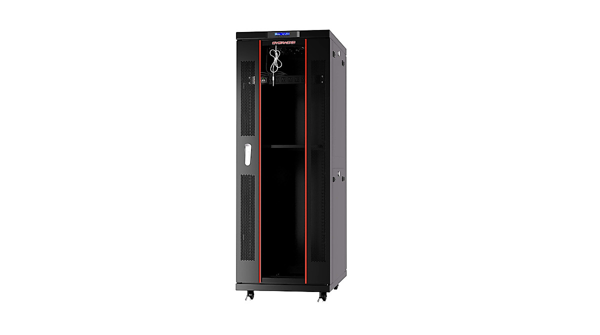 Sysracks 42U Server Rack - Locking Cabinet with Cooling & Wheels