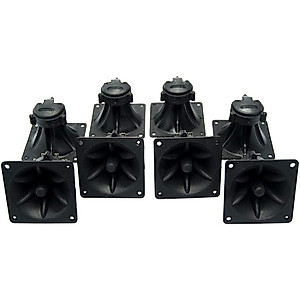 Nippon America 4 Pair of 3.25" x 3.25" Piezo Tweeter Element DJ Speaker Car Audio Square Single Super Horn NTX-1004PZ