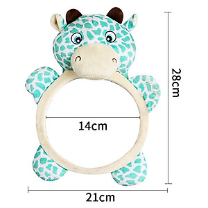 xinyijiayi Car Seat Mirror,Baby Car Mirror Stable Wide View Cute Cartoon Animal Car Headrest Mount Baby Safety Observation Rearview Mirror Deer#