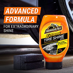 Extreme Tire Shine Gel by Armor All, Tire Shine for Restoring Color and Tire Protection, 18 Fl Oz