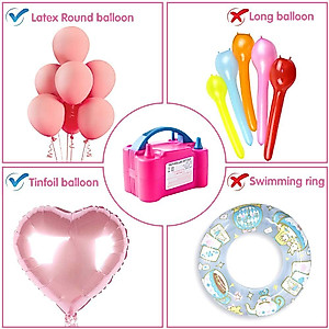 Balloon Pump, Portable Balloon Pump Electric with 100 Balloons, Balloon Inflator Air Pump Balloon Blower Machine for Party Birthday Wedding Festival Decoration - [110V 600W]