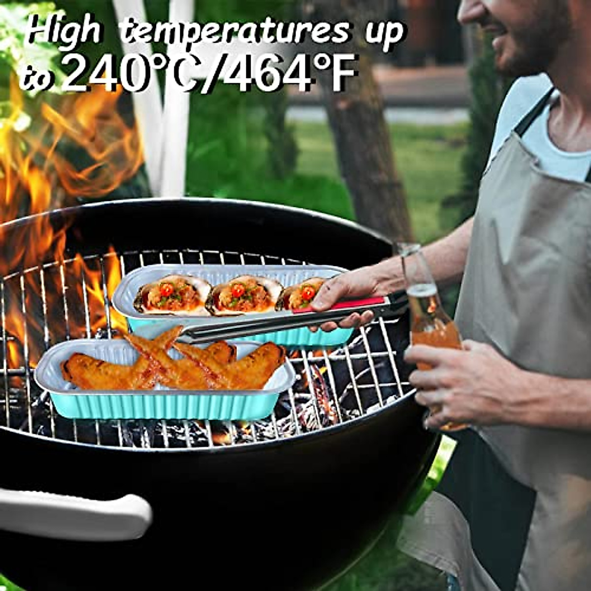 JOYKLE Mini Cake Pans with Lids,50 Pack Mini Loaf Baking Pans and Lids Covers,Aluminum Foil Long Baking Cups,Disposable Foil Cupcake Liners for Brownie Cake Bread Loaf Muffin (Multi)