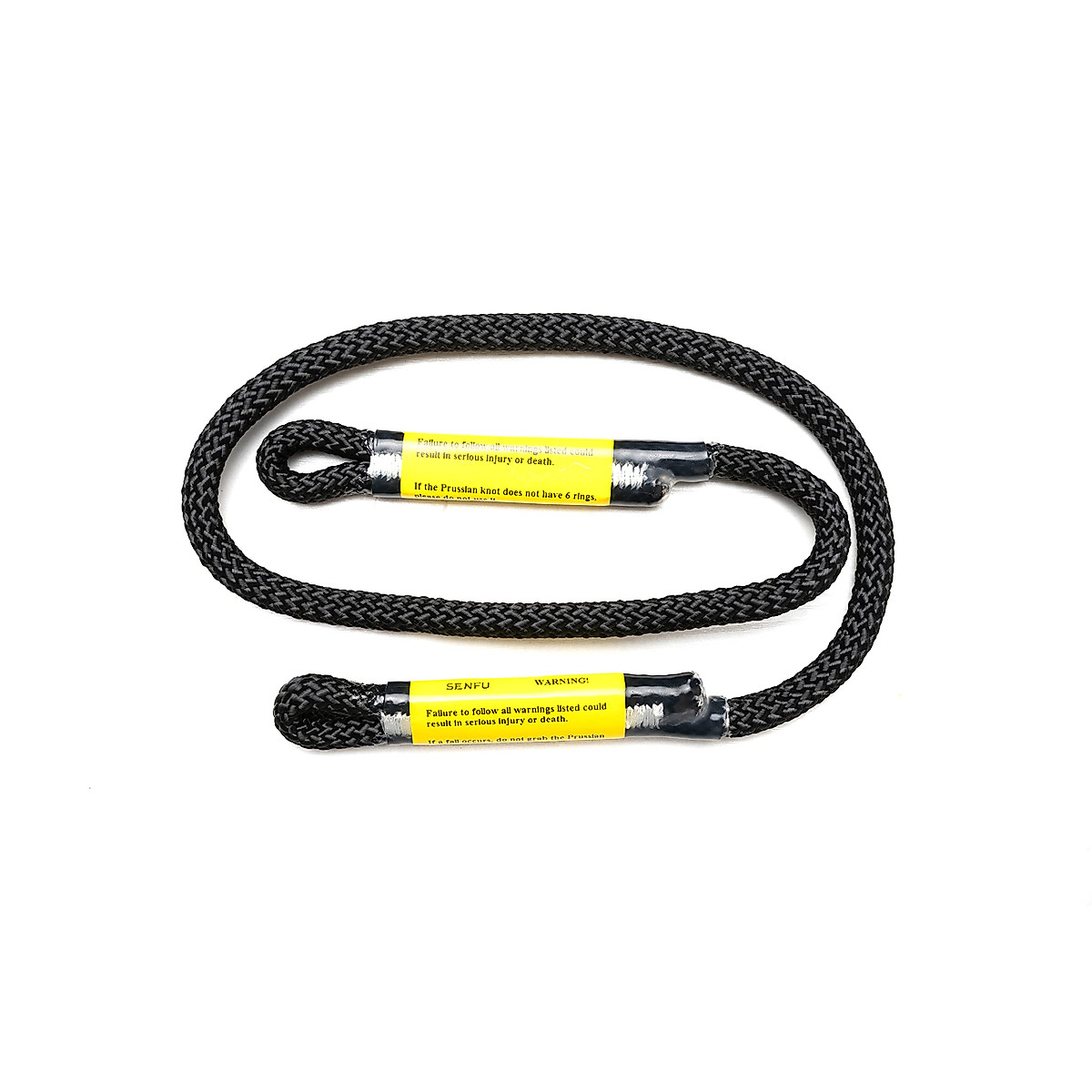 SENFU Hunting Safety Linemans Rope 30ft with Prusik Knot and Single Carabiner for Hunter Climbing Tree Stand Hanging Ladder Stand or Bow Lifeline,Fall Protection When Hunting on Stands