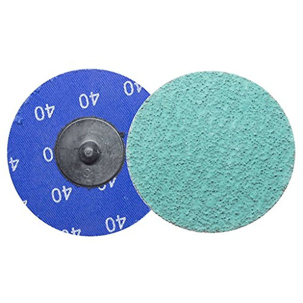 Benchmark Abrasives 3" Quick Change Green Zirconia Sanding Discs with Male R-Type Backing for Surface Finish Grind Polish Burr Rust Paint Removal Use with Die Grinder (25 Pack) - 24 Grit