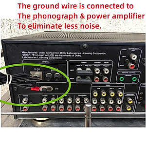 Komsunma 2-Pack Phonograph Turntable Ground Wire for Magnetic Cartridge Turntables, dj Turntable grounding Wire, 5-ft(60in) Soft Silicone grounding Wire