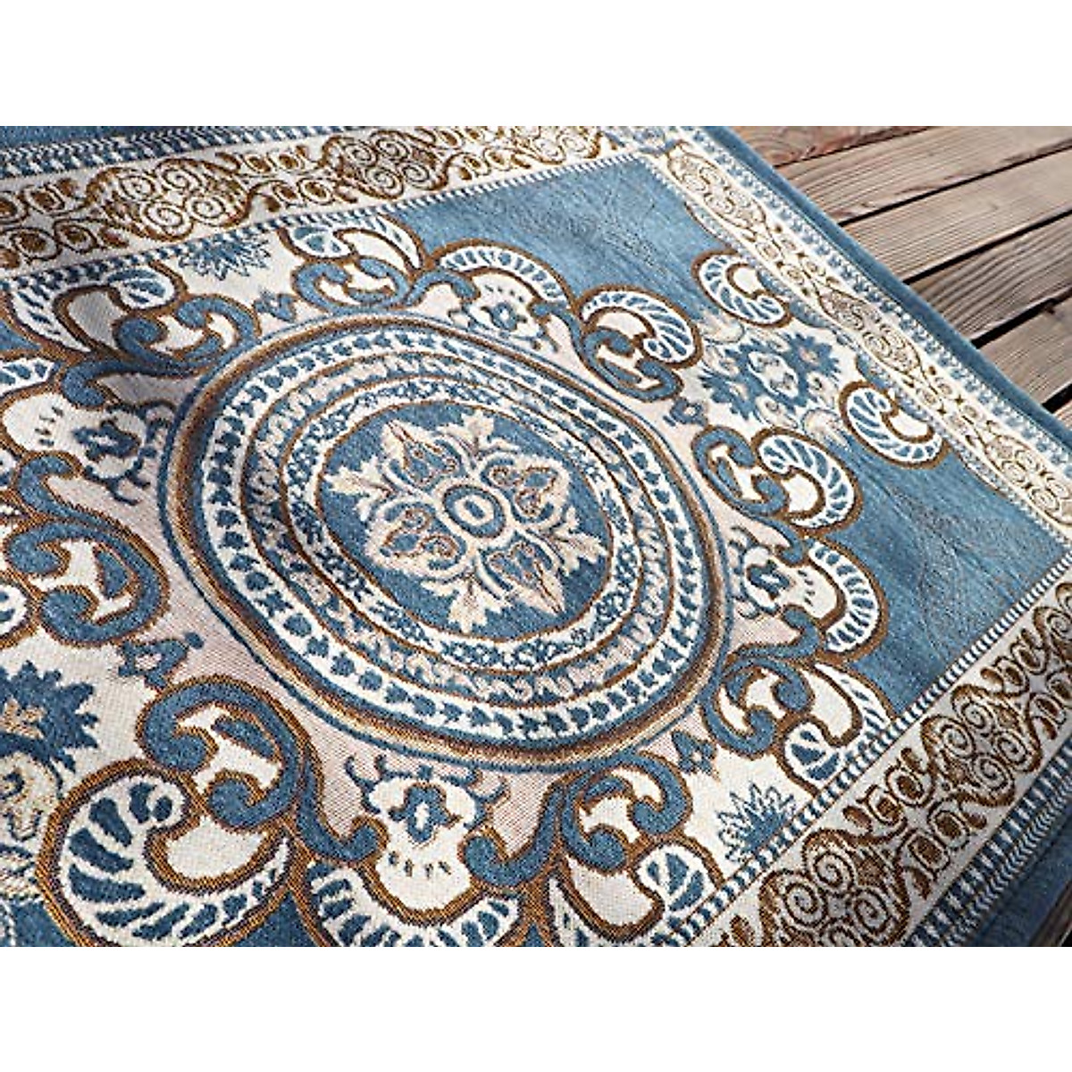 CHICHIC 36 x 24 Inch Indoor Door Mat for Home Entrance, Floor Mats for House Front Door Mat Indoor Inside Outdoor Outside Entryway Rugs Indoor Welcome Mat Anti-Slip Rubber Back Low Profile, GrayBlue