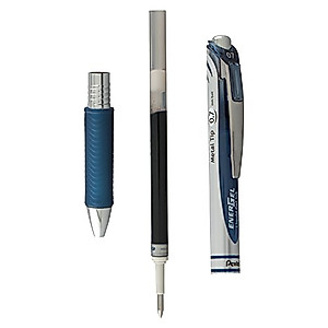 Pentel Refill Ink for EnerGel RTX Retractable Gel Pen, 12 Pack, 0.7mm, Medium Point, Navy Blue (LR7-CA)