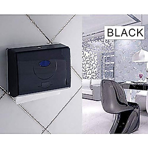 Black Paper Towel Dispenser Wall Mount, C Fold Paper Towel Dispenser, Multifold Trifold Paper Towel Dispenser Commercial and Home Use, Bathroom Tissue Holder,by Cq acrylic