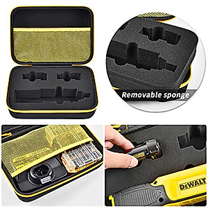 GWCASE Case Compatible with DEWALT 8V MAX Cordless Screwdriver Kit DCF682N1, Gyroscopic Storage Holder with Mesh pocket for Electric Screwdriving Drill Bit Set, Battery Pack, Charger (Box Only)