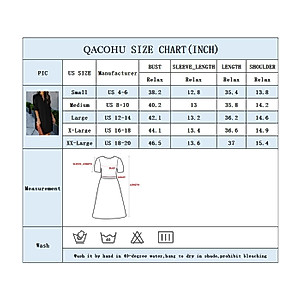 QACOHU Summer Dresses for Women 2025 Ruffle Sleeves Split V-Neck Straight Fit Solid Color Slim Dress Blue M
