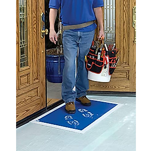 YAHEA Cleanroom Sticky Mats 2 Pack, Blue 24''×36'' Construction Tacky/Adhesive Floor Mats for Laboratory Hospital Construction Pet, 40 Microns(30 Sheets Each)