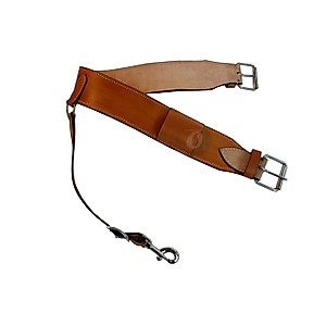 REAR CINCH WESTERN SADDLE GIRTH ROPING RANCH BARREK RACING PLEASURE TRAIL RODEO LEATHER CINCHES 36" LONG END to END (Smooth Finish)