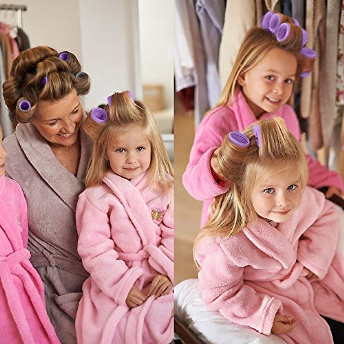 Hair Roller Jumbo Size sets Self Grip Salon Hair Curlers Large Hair Rollers 3 Inch 6 Size 24 Pack