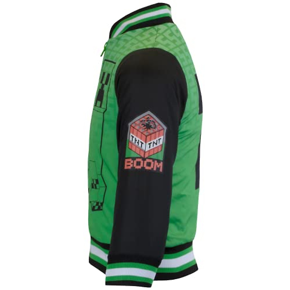 Minecraft Bomber Jacket for Boys, Boys Bomber Jacket (Green, Size 4)