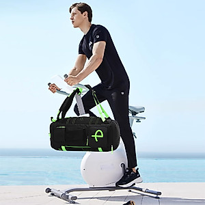 BE SMART 50L Extra Large Gym Backpack for Men, Big Gym Bag with Shoes Compartment, Waterproof Heavy Duty Duffel Bags, Men's Workout Backpacks for Outdoor Sport,Hiking,Camping,Travel (Black, XL)