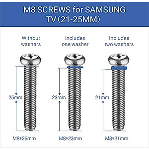 M8 Screws for Samsung TV 20-22/25mm, TV Mounting Screws M8 Stainless Steel Bolts for Samsung TV