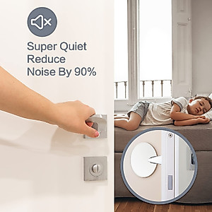 Large Door Knob Wall Protector 3.15“, 6pcs White Door Stopper Wall Protector with Strong Self Adhesive, Soft Silencer Door Bumpers for Home and Office