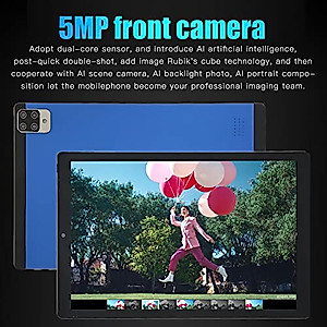 Naroote Gaming Tablet, 10 Inch Tablet IPS Display 5G WiFi Blue for Travel (US Plug)