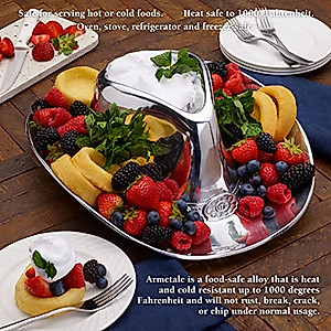 Wilton Armetale Cowboy Hat Chip and Dip Server, 12-Inch-by-15.25-Inch, Silver