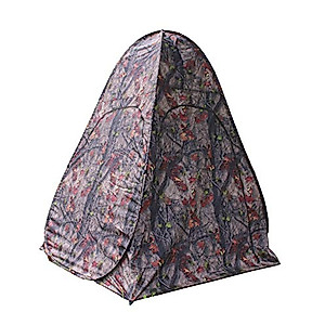 HME Spring Steel 100 Ground Blind- Two Person, Blacked Out Interior, 4 Window Opening