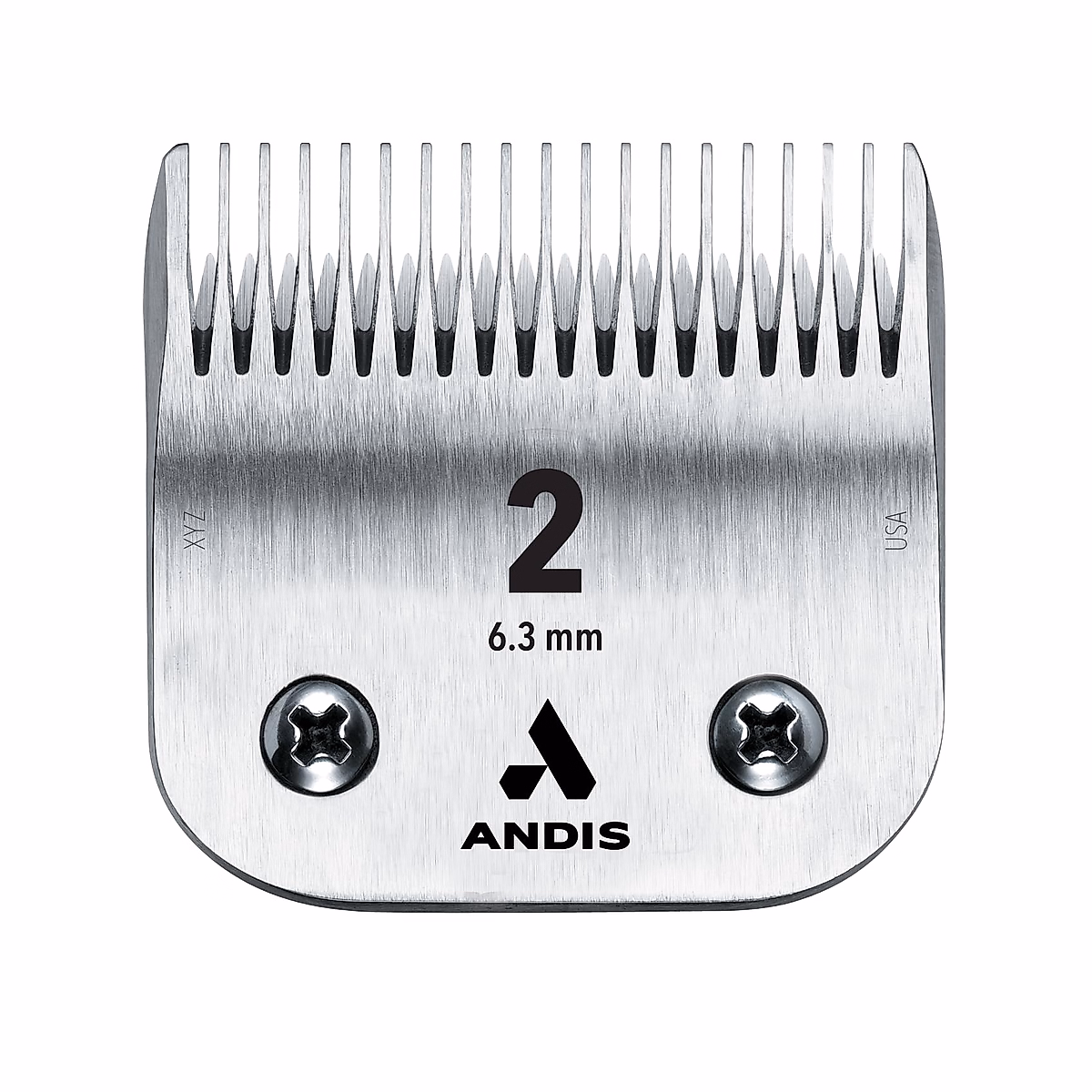 Andis – 64078, Ultra-Edge Carbon Infused Steel Blade – Detachable Clippers with Unique Hardening Process, Long-Lasting Chrome Plated Blade – for AGC, BDC, BGC, MBG Series - Size 2, 1/4-Inch, Chrome