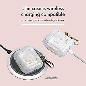 Kate Spade New York Hollyhock Case for AirPods 2 & 1 - Protective Wireless Charging Cover with Keychain (Front LED Visible)