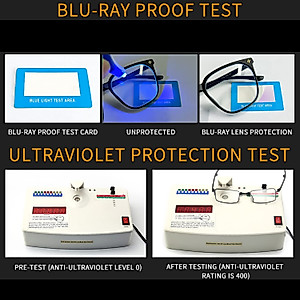 RicFarb Blue Light Blocking Glasses Computer Reading/Gaming/Phones Glasses for Men or Women,Ease Digital Eye Strain, Dry Eyes Matte Black