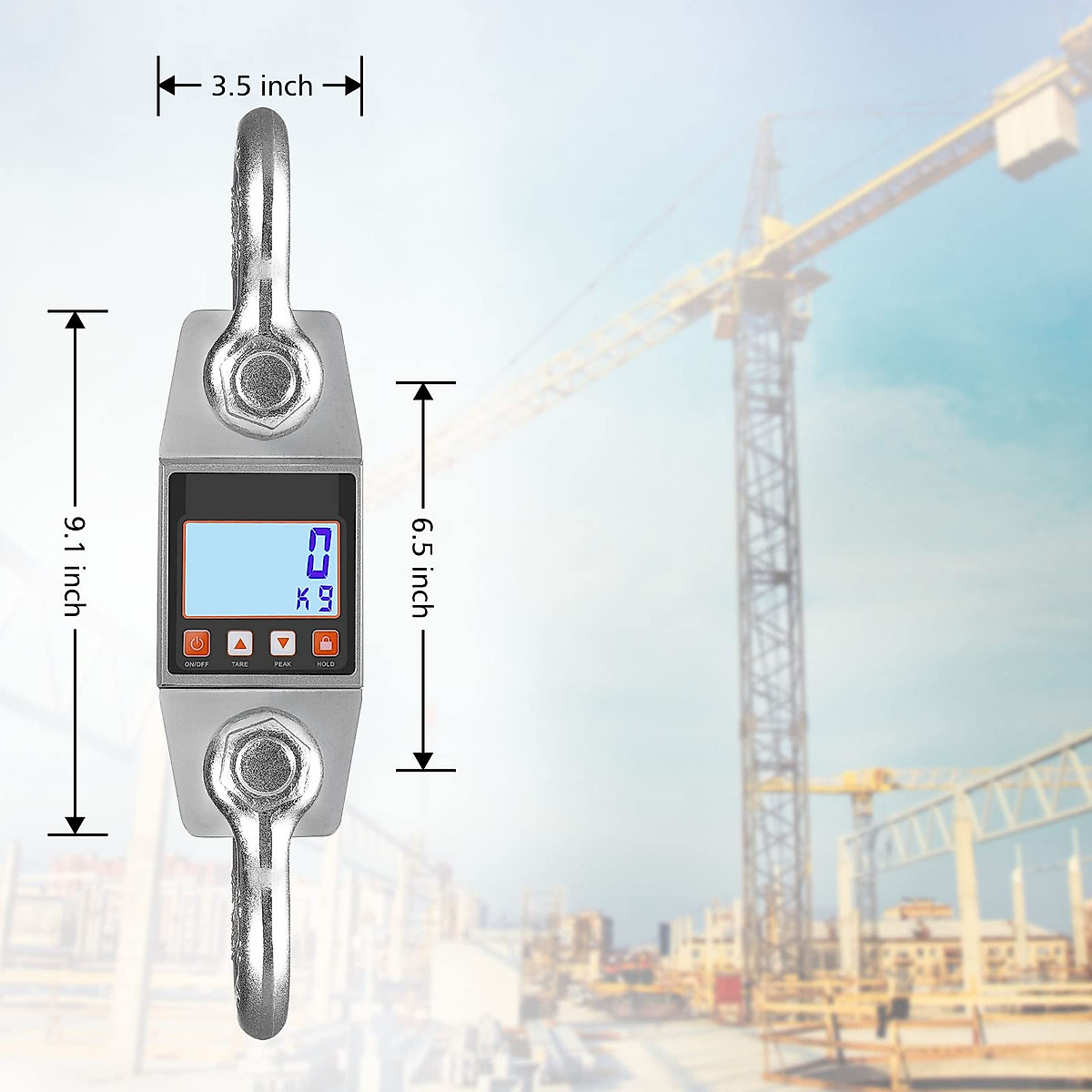 Hyindoor Digital Hanging Scale 3000kg/6000lb Industrial Heavy Duty Smart High Accuracy Electronic Crane Scale