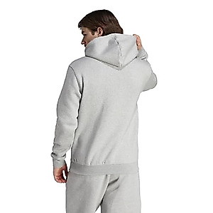 adidas Originals Men's Trefoil Essentials Hoodie, Medium Grey Heather