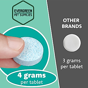 Evergreen Pet Supplies Dog Paw Cleaning Tablets - 100 Count, 4g Tea Tree Oil Fizz Tablets - Dog Itchy Paw Relief - Deep Cleans, Soothes, Moisturizes Yeasty Paw Pads - Helps Stop Frequent Paw Licking