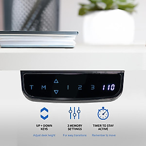 VIVO Electric 63 x 32 inch Standing Desk Workstation, Memory Controller Height Adjustment, 176 lb Frame Support, 2E Series, White Top White Frame, DESK-KIT-2E1W