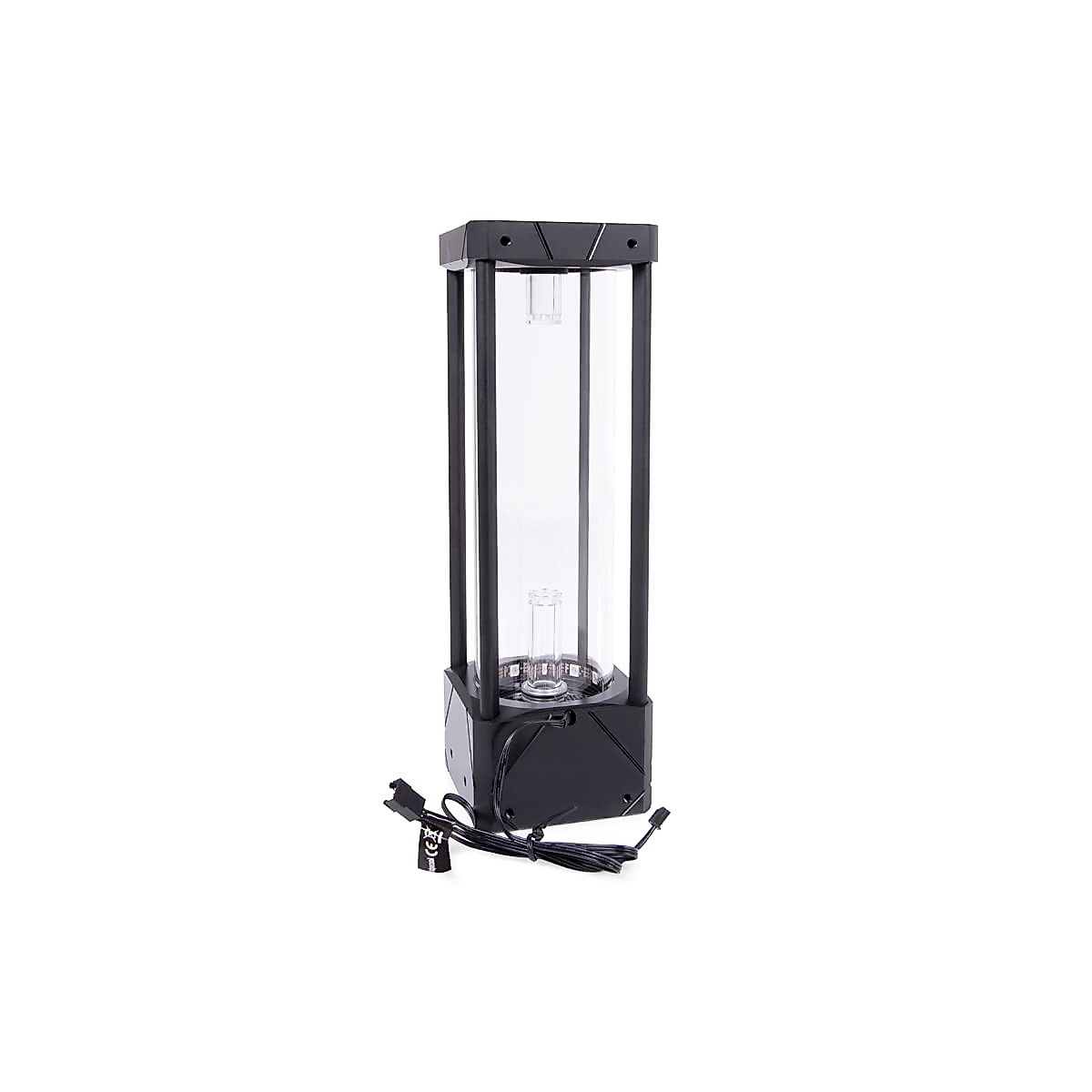 Alphacool Eisbecher Aurora 250mm Glass Reservoir with D5 Body (Pump Not Included), Black/Acetal
