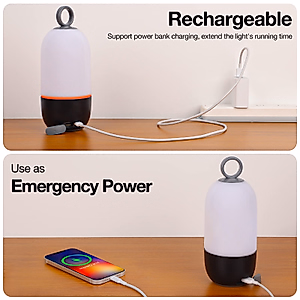 LED Camping Lantern Rechargeable,DeckTok Camping Lights,1000LM,4 Days Runtime,3 Dimmable Light Modes,Waterproof Portable Tent Lantern,Lanterns for Power Outages, Hiking,Hurricane,Emergency,Home