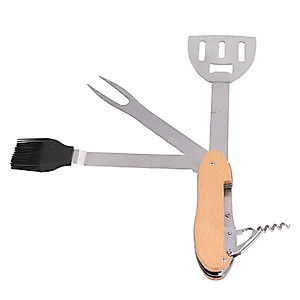 BBQ Tool Set 5 in 1 Combo Grill Set with Brushes for Travel Camping BBQ