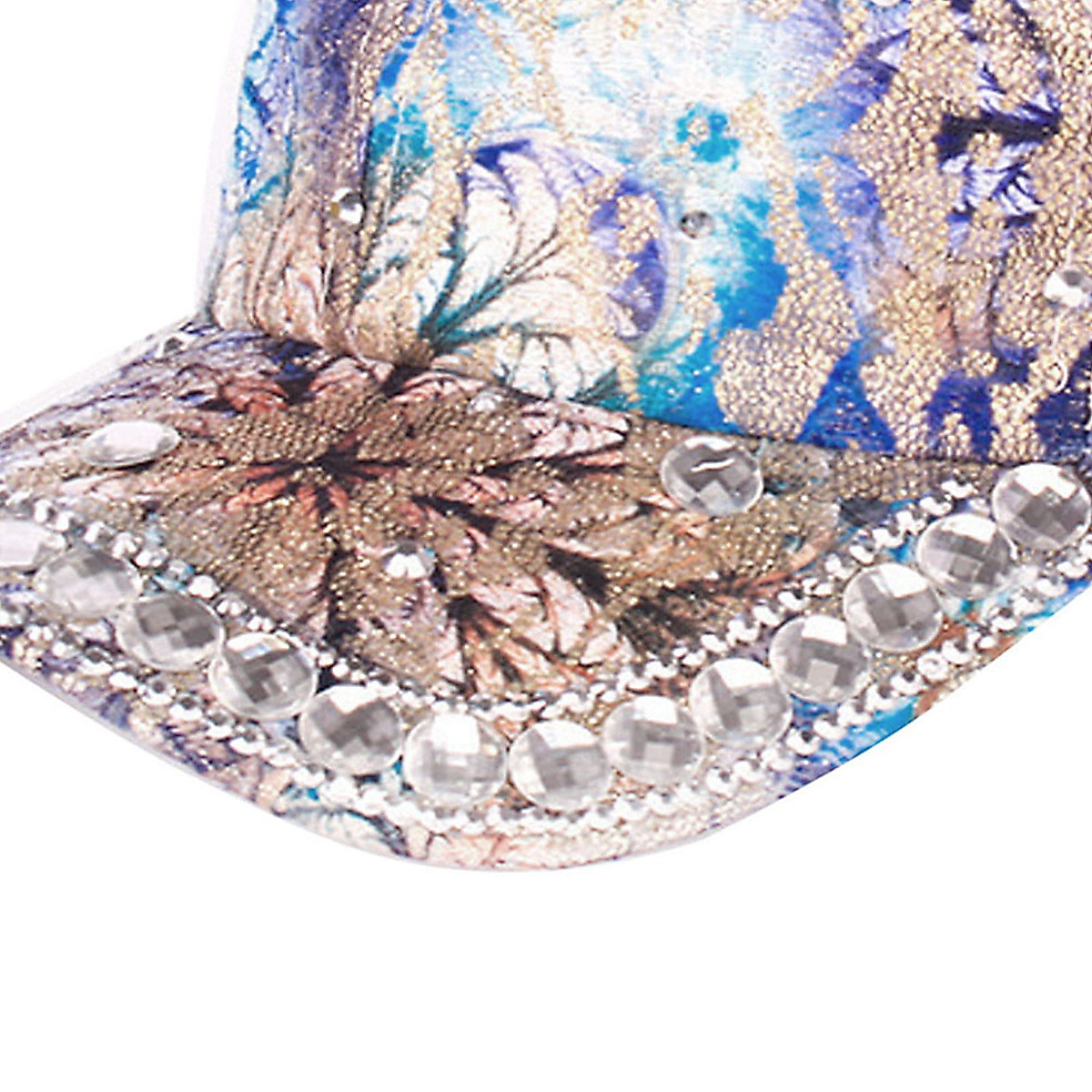 LABANCA Women Girls Bling Rhinestone Sun Cap Lace Glitter Sequin Baseball Cap Hat