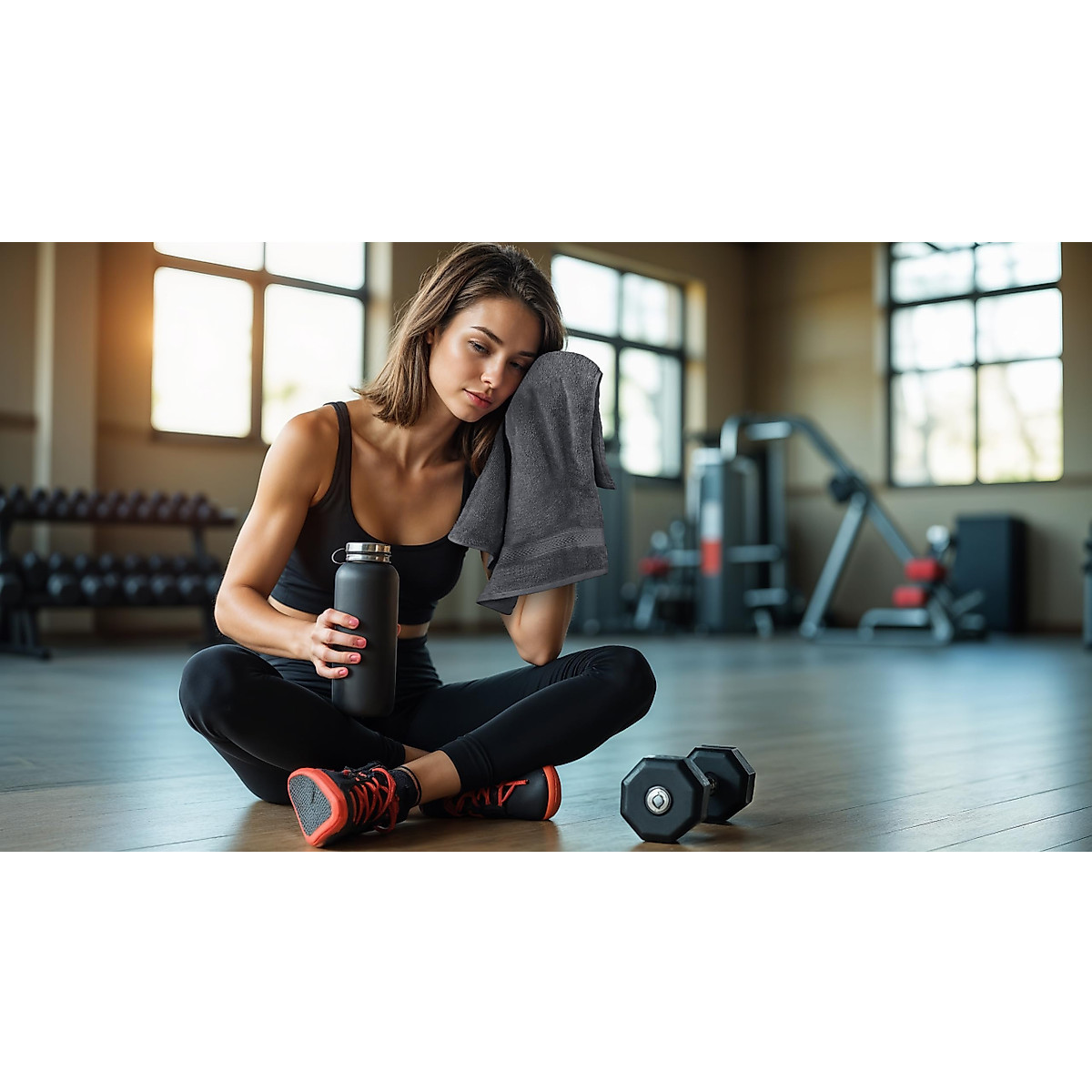 Utopia Towels 6 Pack Premium Hand Towels Set, (16 x 28 inches) 100% Ring Spun Cotton, Ultra Soft and Highly Absorbent 600GSM Towels for Bathroom, Gym, Shower, Hotel, and Spa (Grey)