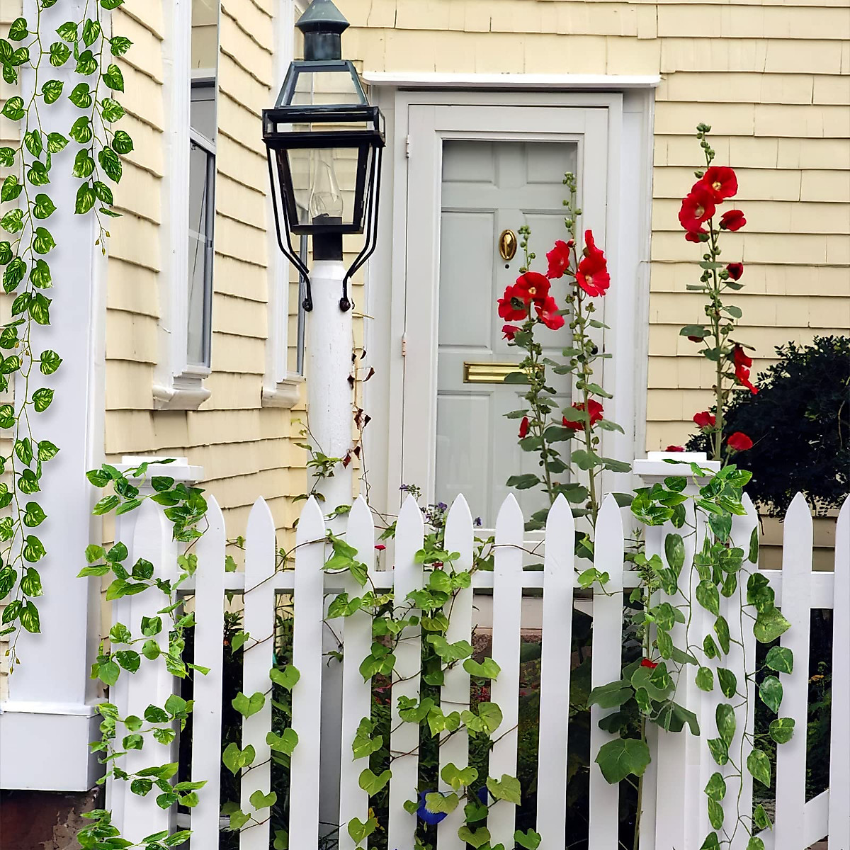 CQURE 14 Pack 98Ft Artificial Ivy Garland, Fake Vines UV Resistant Greenery Leaves Fake Plants Hanging Aesthetic Vines for Home Bedroom Party Garden Wall Room Decor