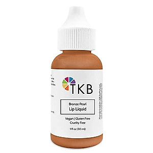 TKB Lip Liquid Color | Liquid Lip Color for TKB Gloss Base, DIY Lip Gloss, Pigmented Lip Gloss and Lipstick Colorant, Made in USA (1floz (30ml), Bronze Pearl)