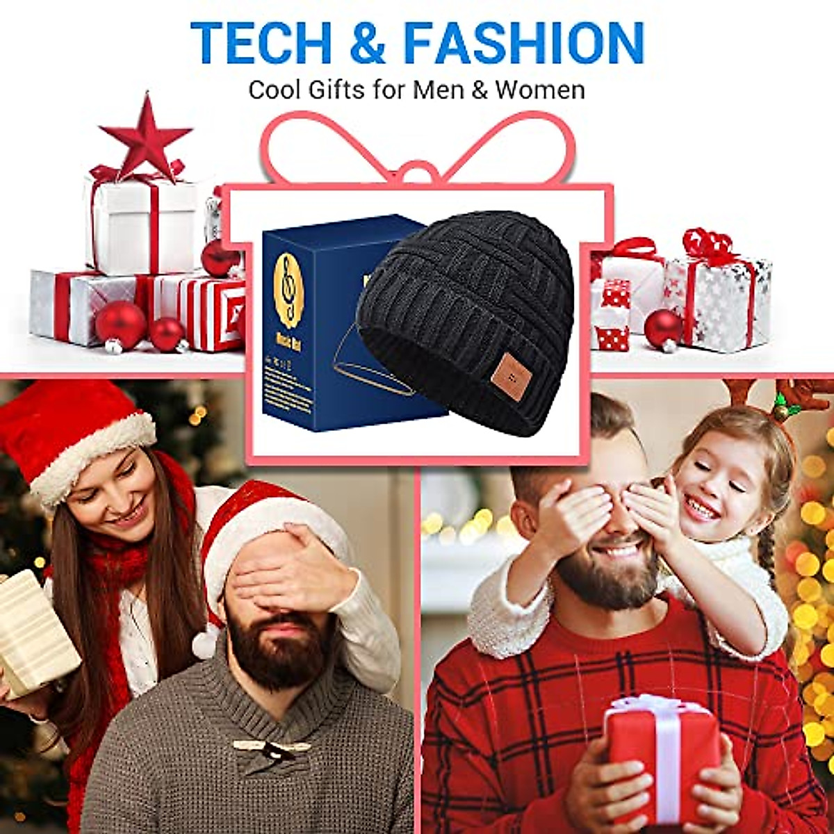 Bluetooth Beanie Hat Men And Women Stocking Stuffers for Husband Teen Boy HIM