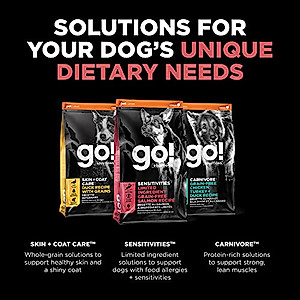 GO! SOLUTIONS Sensitivities – Salmon Recipe – Limited Ingredient Dog Food, 22 lb – Grain Free Dog Food for All Life Stages – Dog Food to Support Sensitive Stomachs