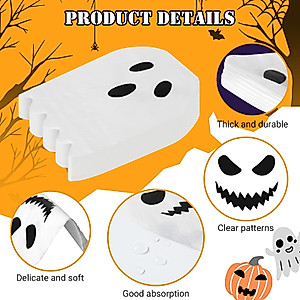 FZR Legend 50 Pack Halloween Party Napkins Ghost Paper Napkins, Halloween Cocktail Napkins Disposable Napkins for Halloween Party Supplies Decorations