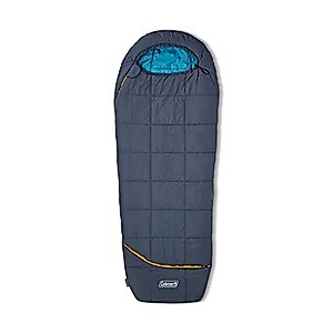 Coleman Big Bay Mummy Sleeping Bag, Cool-Weather 0°F/20°F/40°F Camping Sleeping Bag for Adults with Foot Ventilation and Compression Stuff Sack, Big & Tall