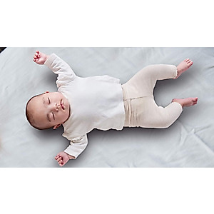 Linen and Towel 100% Organic Jersey Cotton Crib Fitted Sheet White Color Set of 2