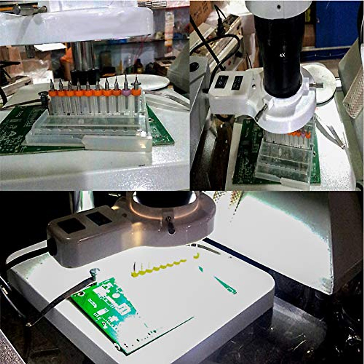 KEWAYO 10 Pcs 0.6mm to 1.5mm Tungsten Carbide Macro Drill Bits Set, PCB Drill Bit Set, Mini Drill Bit 1/8 Inches Shank for Print Circuit Board, Amber, Beeswax, Rough Stone, Dremel, Jewelry