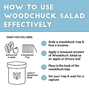 Animal Control Products Woodchucks Deluxe Variety Pack | Woodchuck Salad Paste Bait 8oz & Groundhog Heaven Trailing Scent 5oz for Woodchucks Groundhogs Rabbits