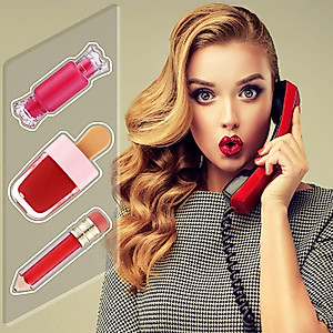 30 Pieces Lip Gloss Tube Tool Set, Include 20 Pencil Ice-cream Lollipop Candy Shaped Empty Lip Gloss Tubes, 5 Clear Lip Balm Containers with Rose Gold Cap and 5 Plastic Syringe for Women Girls DIY