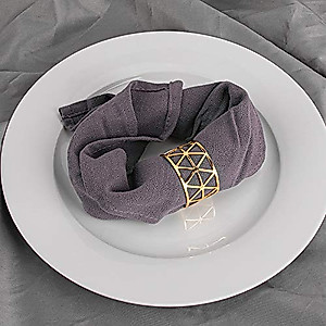 12PCS – Napkin Rings, Gold Napkin Rings Set of 12, Holiday Napkin Holders for Dining, Anniversary, Birthday, Christmas, Easter, Fall, Halloween, Thanksgiving, Party of Table Setting