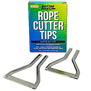 2 PK Hot Knife Rope Cutter Heads Soldering Iron Cutting Tip Replacement Blades Electric Cutting Tips for Line Cutting Marine Grade Rope Lines Nylon Straps or Fabric Ribbon Cutter and Sealer